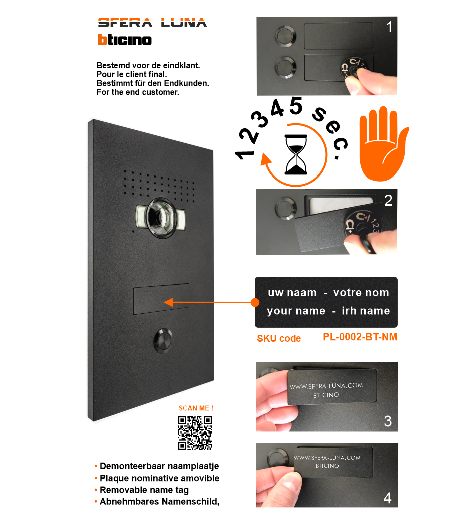 Video Parlofonie High-End Bticino SFERA LUNA (350020) | Sfera-Luna ...